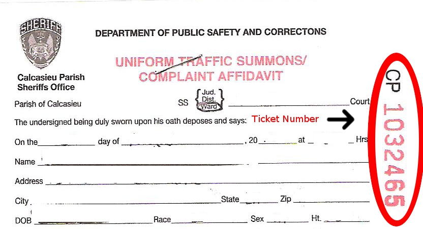 Ticket Number Information