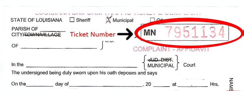 Ticket Number Information